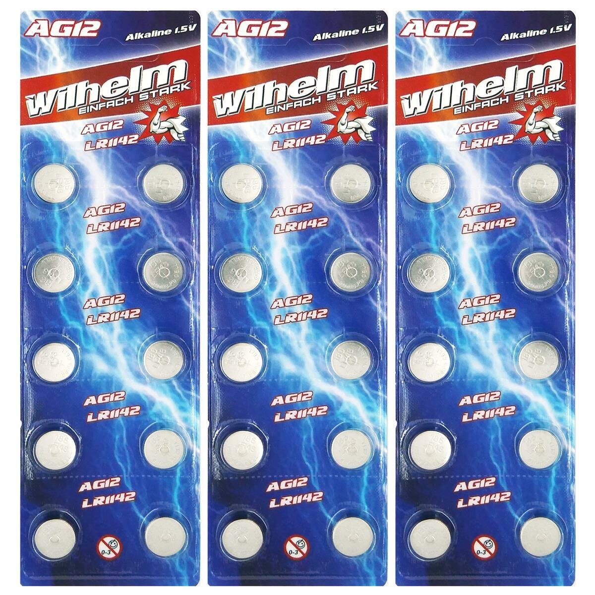 30 x Wilhelm AG12 Blister, 5,12