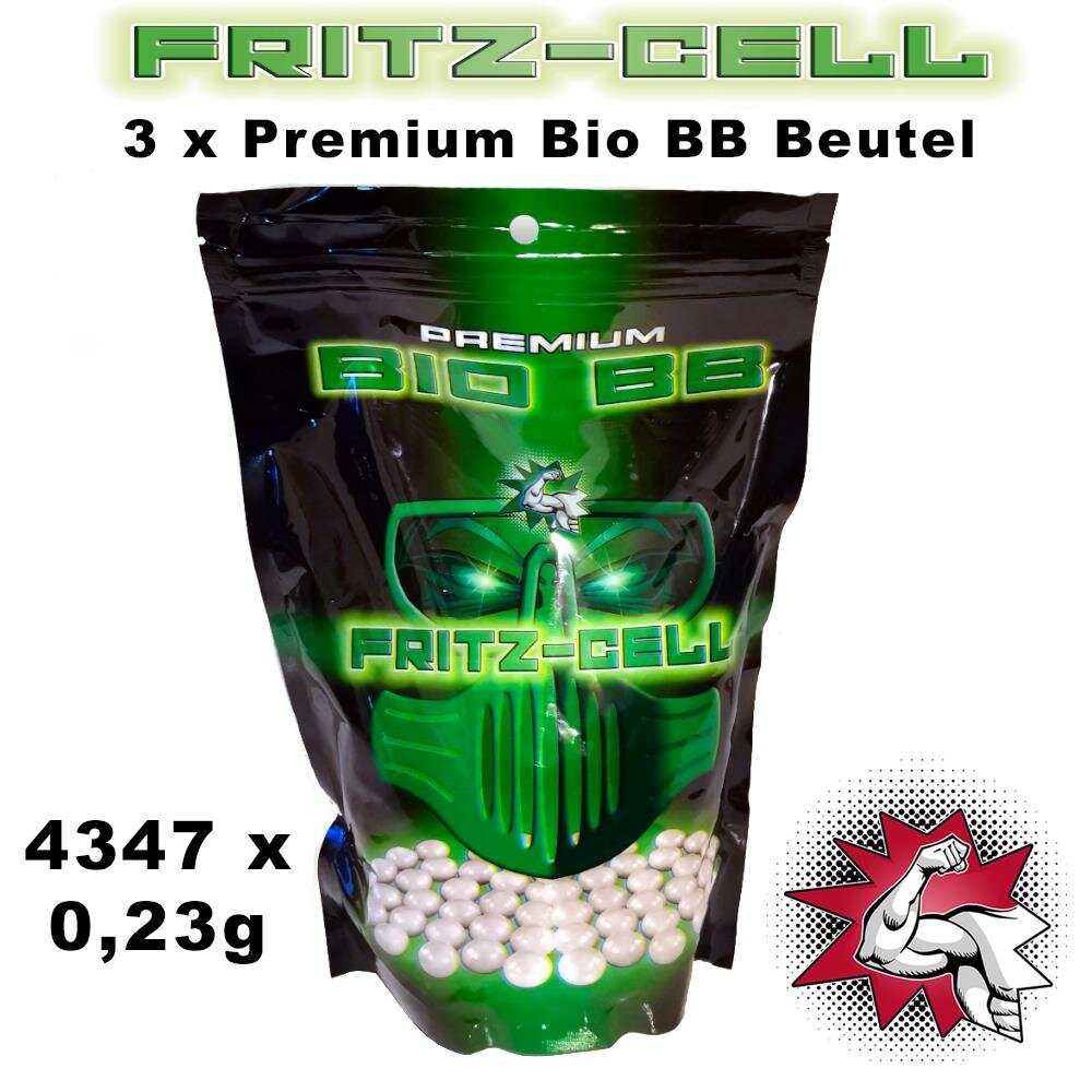 3 x Bio BBs 6mm 0,23g 4347 Stück Beutel Premium, 30,06