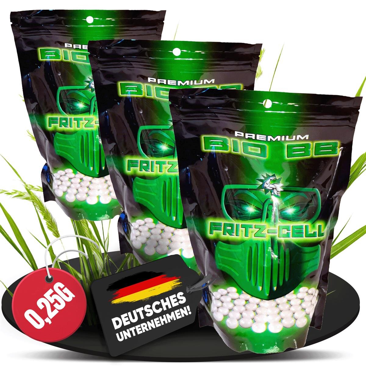 3 x Bio BBs 6mm 0,25g 4000 Stück Beutel Premium, 31,03