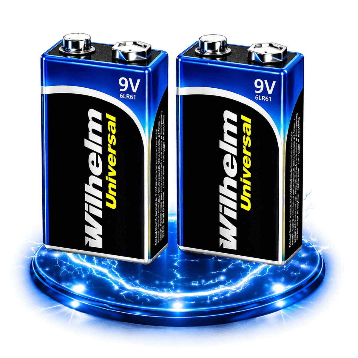 2 x Wilhelm Universal 9V Block Batterien auch für 10 Jahres Rauchmeld ...